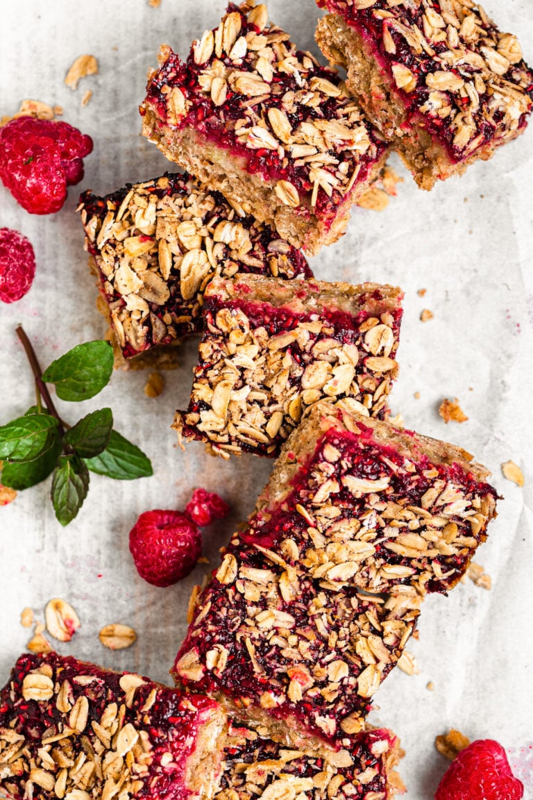 Raspberry Oat Bars - Feeding Tiny Bellies