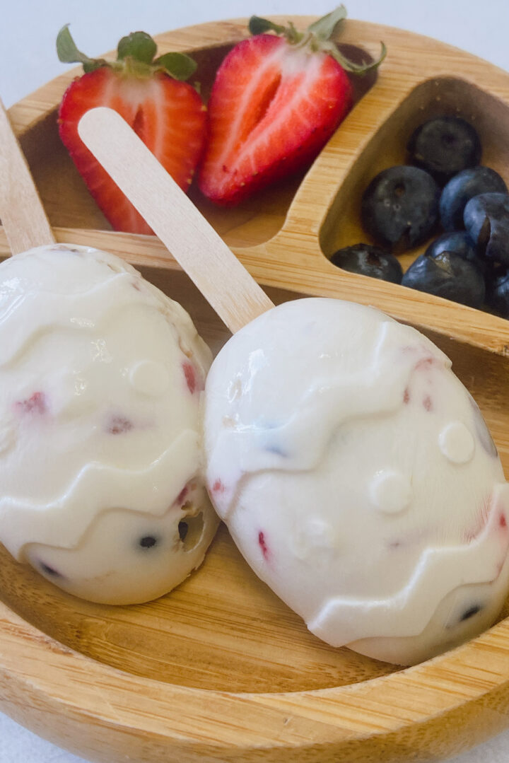 Easter Egg Greek Yogurt Popsicles - Feeding Tiny Bellies