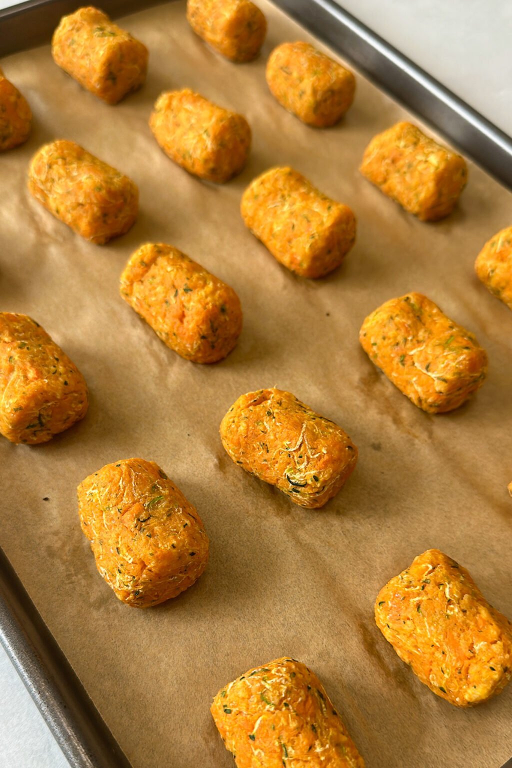 Sweet Potato Zucchini Tots - Feeding Tiny Bellies
