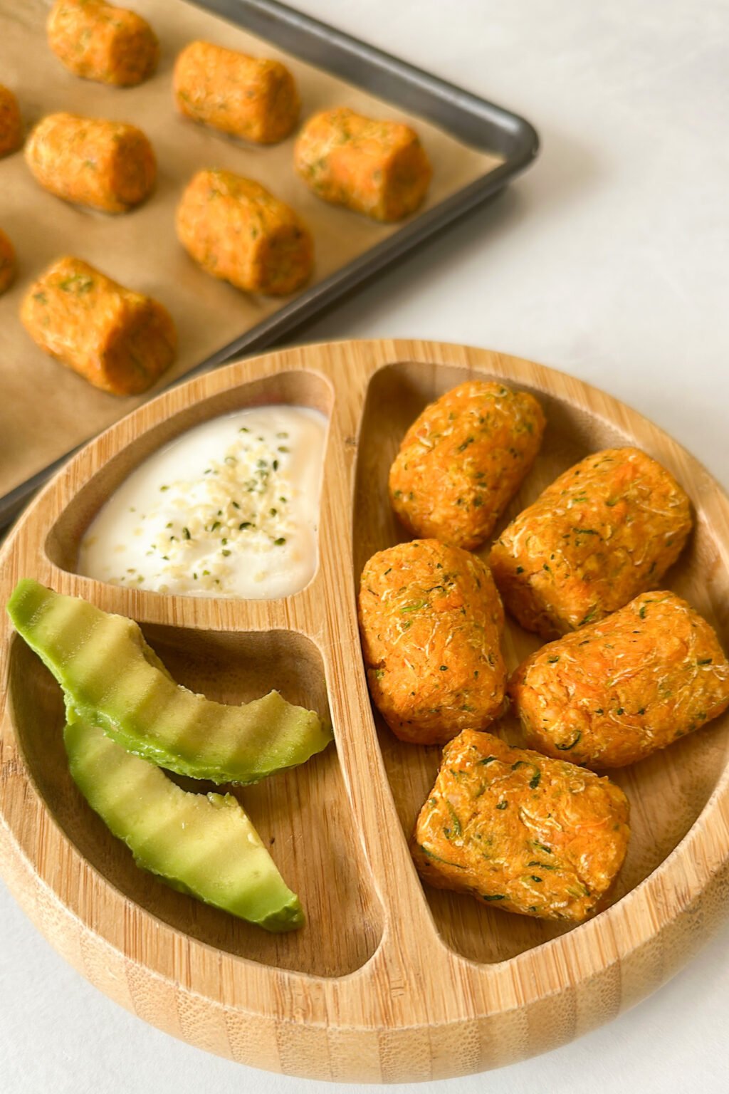 Sweet Potato Zucchini Tots - Feeding Tiny Bellies