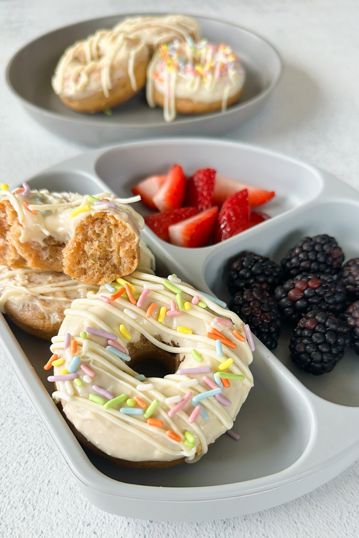 Baked Carrot Cake Donuts - Feeding Tiny Bellies