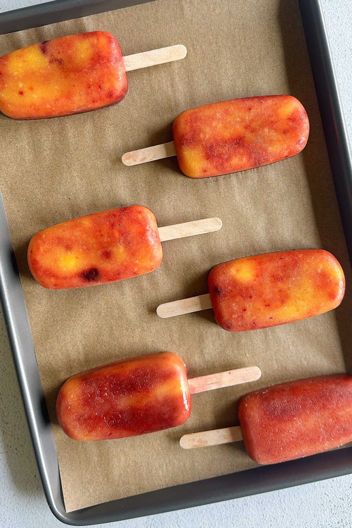 Mango Cherry Popsicles - Feeding Tiny Bellies